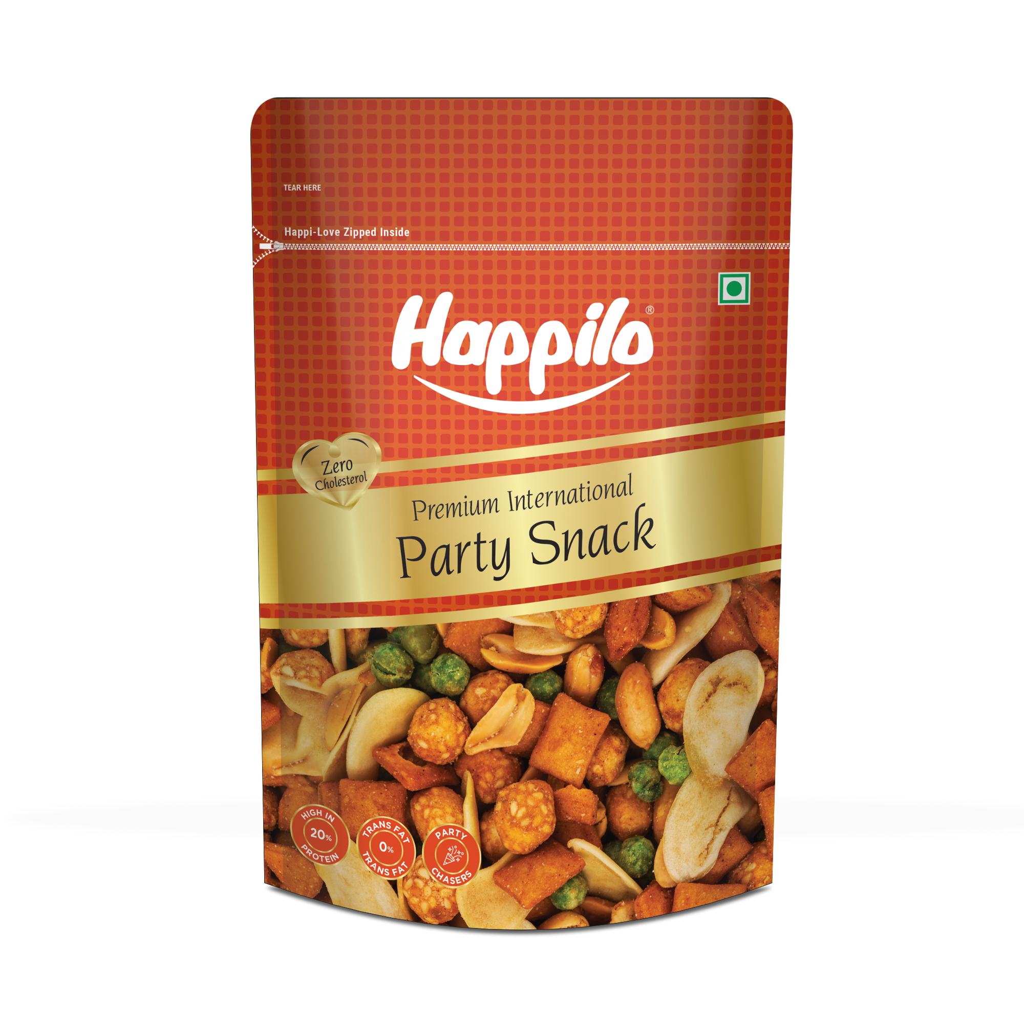 Happilo Premium International Party Snack 160g, Peanuts, Green Peas, B