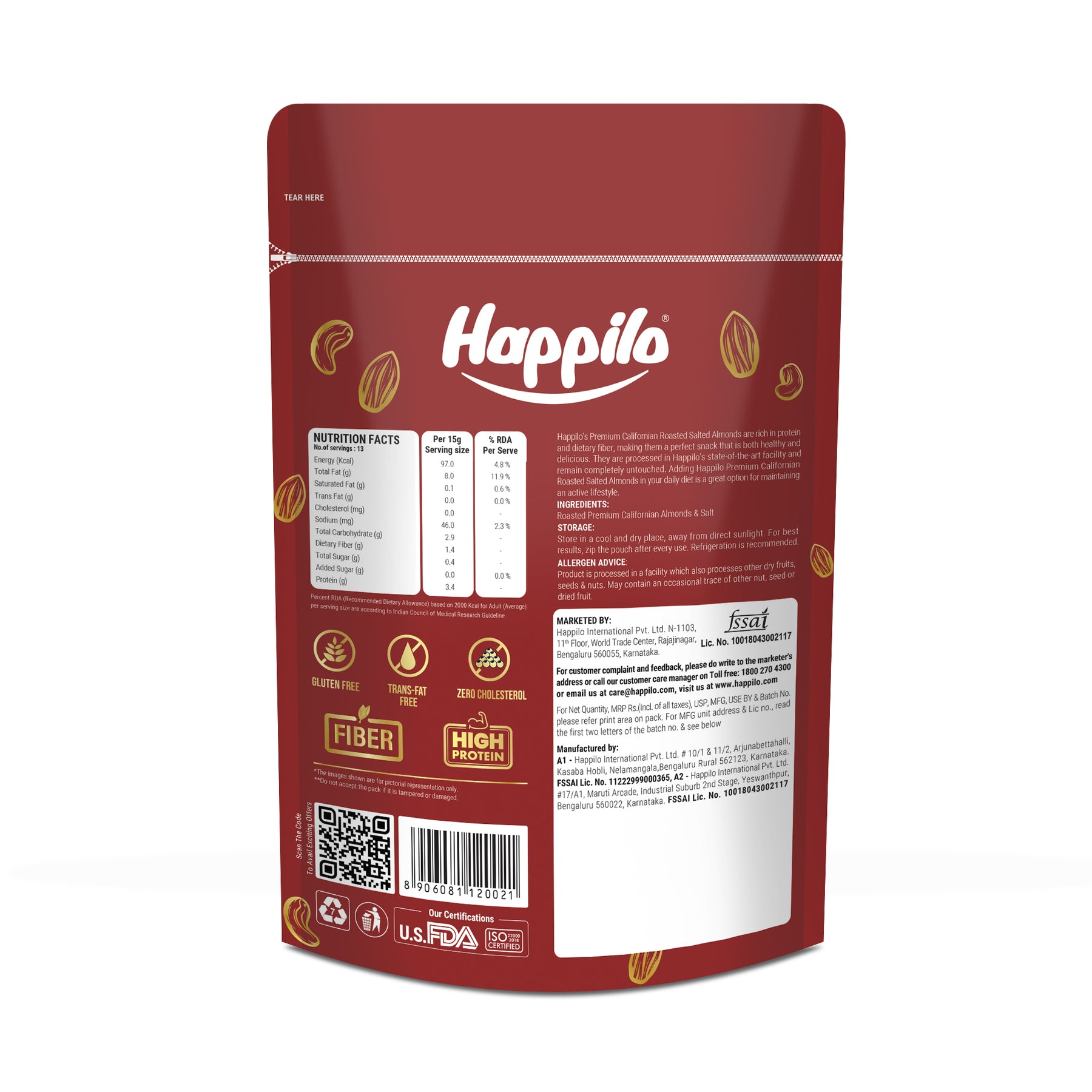 Buy Happilo’s Roasted Almonds Online