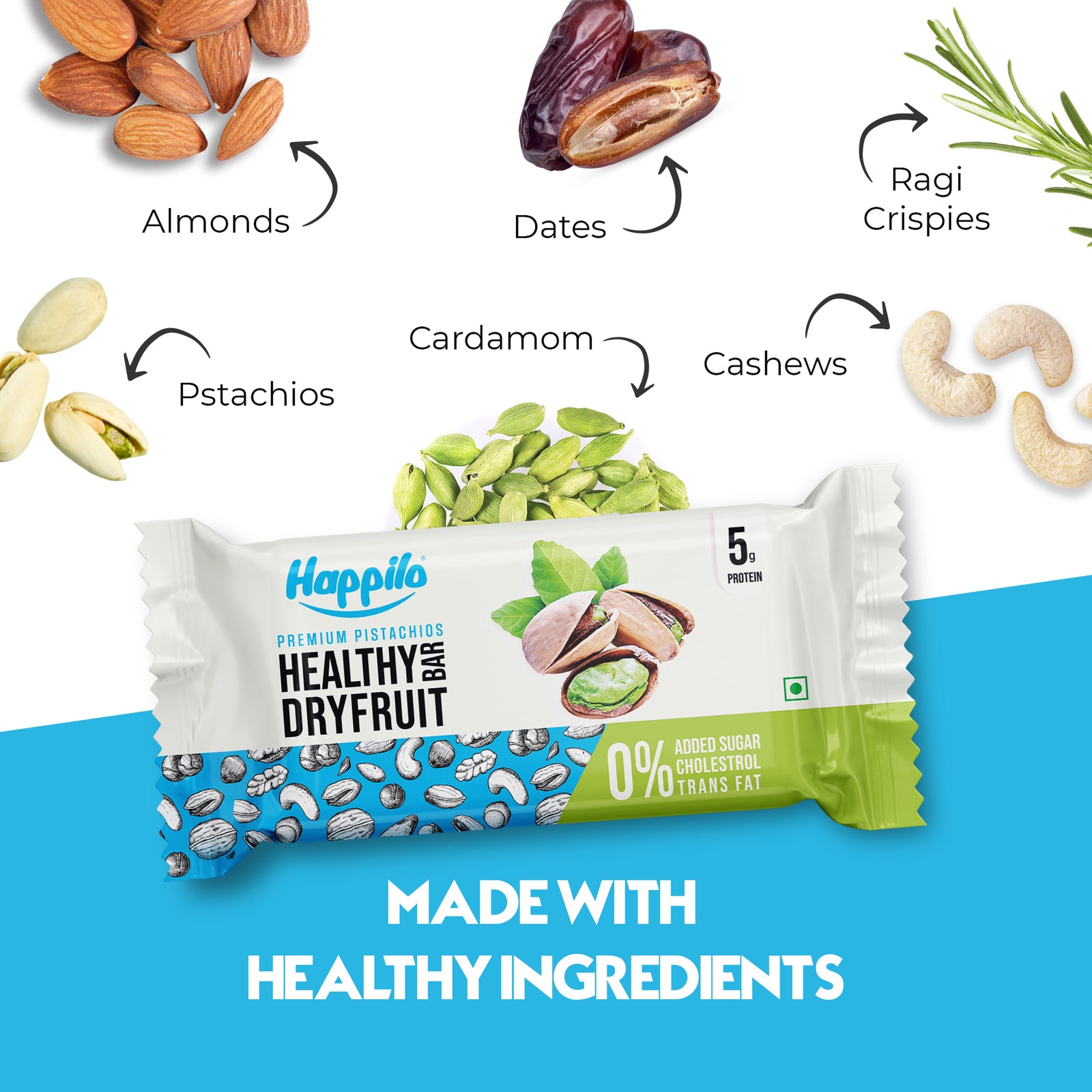 Buy Healthy Dry Fruit and Nut Bars From Online Store In India | Happilo