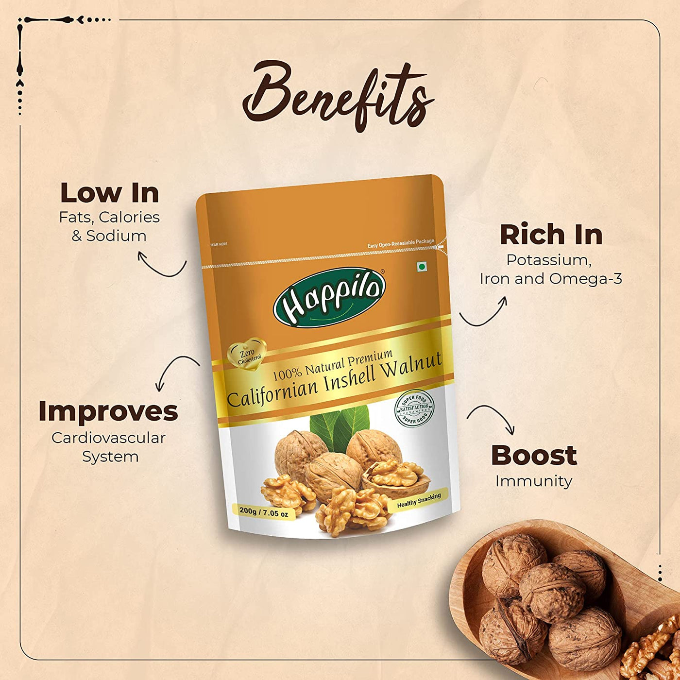 Happilo Premium Dry Fruit Combo 1400g (Almond 500g, Cashews 500g, Pist